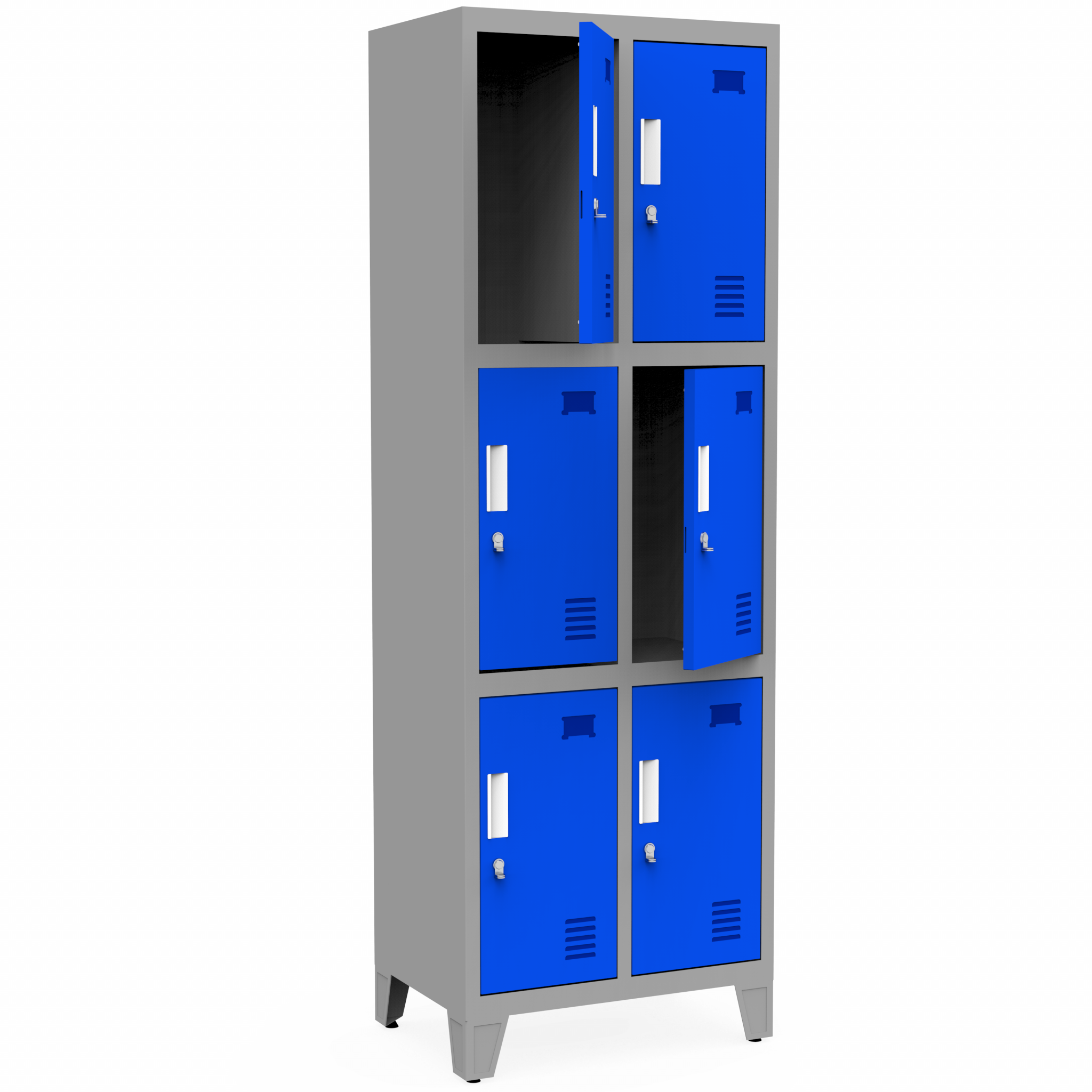 Guardarropas Metálico. Locker 6 Puertas (2B3A) | Prontometal