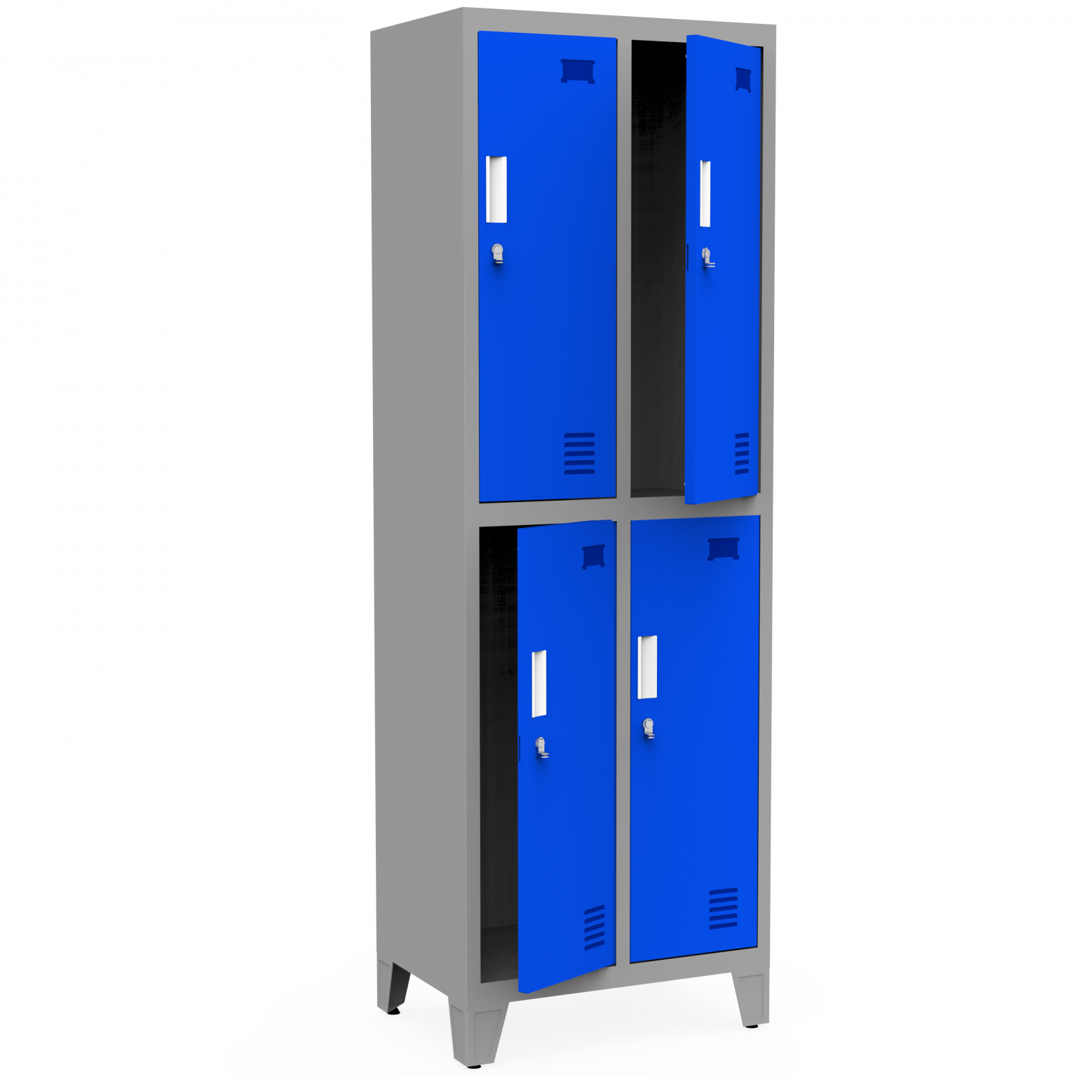 Guardarropas Metálico. Locker 4 Puertas medianas (2B2A) | Prontometal