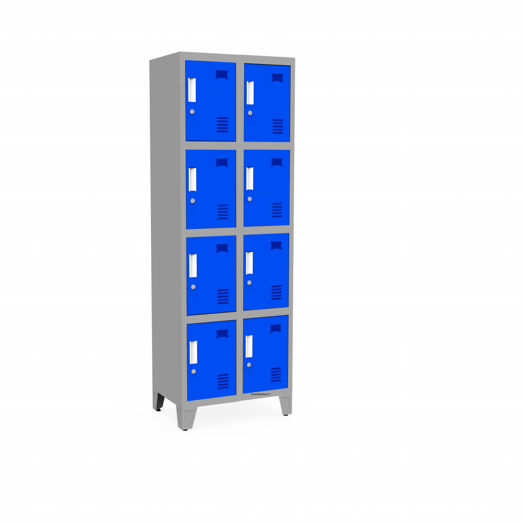 Guardabultos Metálico con Llave. Locker 8 Puertas | Prontometal